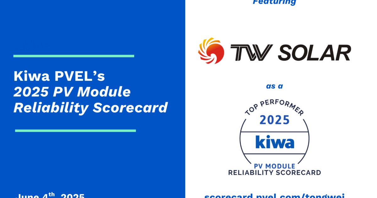 Tongwei ponownie Top Performerem w Rankingu Niezawodności Modułów Kiwa PVEL 2025 - Gramwzielone.pl